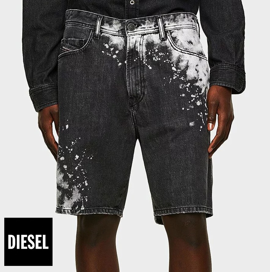 W80 DIESEL ディーゼル D-WILLOH-X-SP ダメージ ハードブリーチ加工 チュニジア製 黒 デニム ハーフパンツ 即納 55dsl y2k 1368(W28以下)｜売買された ...