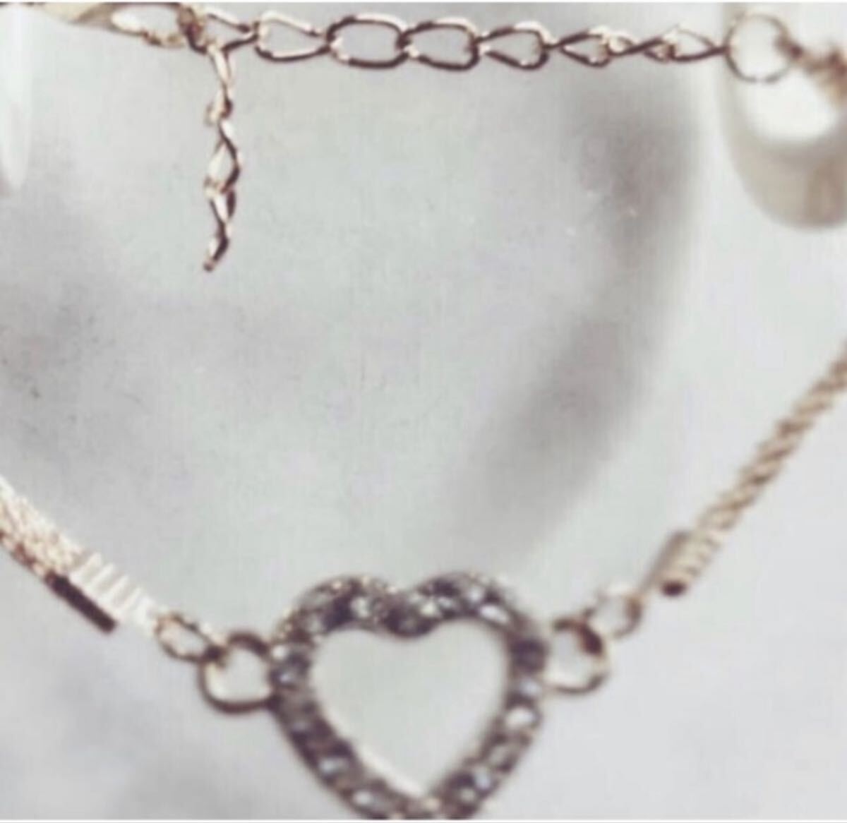 Yahoo!オークション - b306 ハートブレスレット