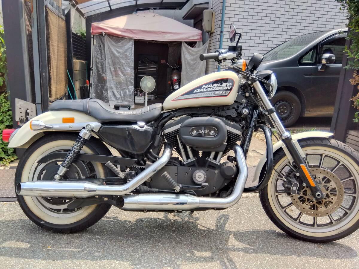 Yahoo!オークション - ハーレーXL883R 書類無 走行22000キロ...