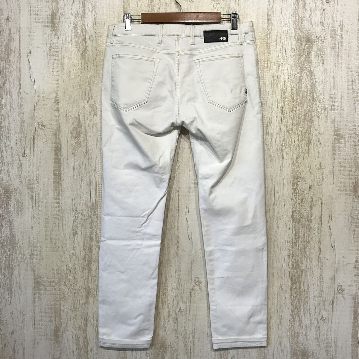 Yahoo!オークション - P569 【ホワイトデニムジーンズ】PTO5 ピーティ...