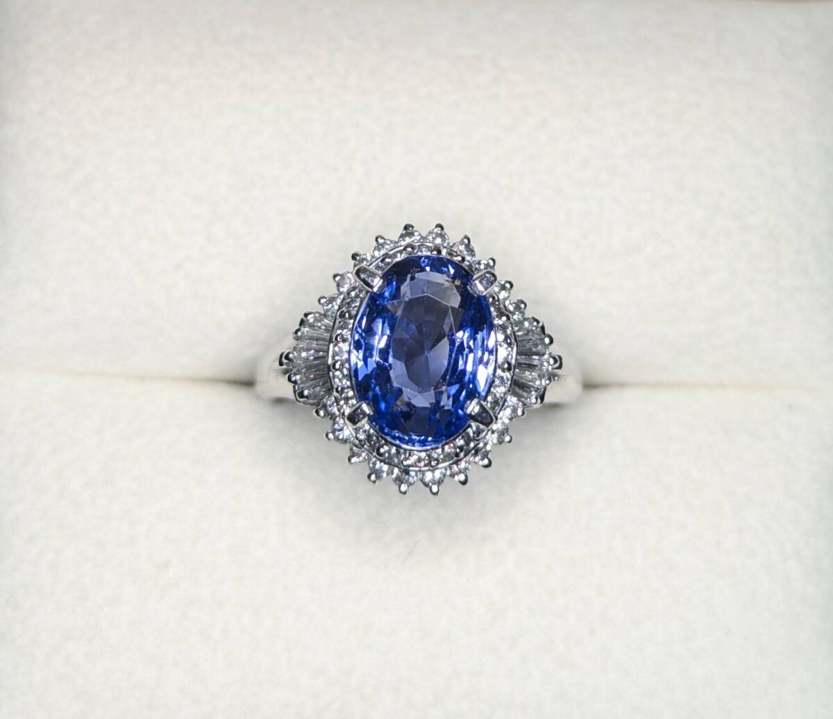 Yahoo!オークション - 綺麗 3.75ct 非加熱 No heat サファイア Sapphir...