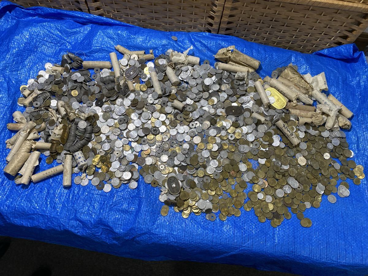 Yahoo!オークション - A0731 総重量12.1kg 日本古銭 雑銭まとめ アルミ...