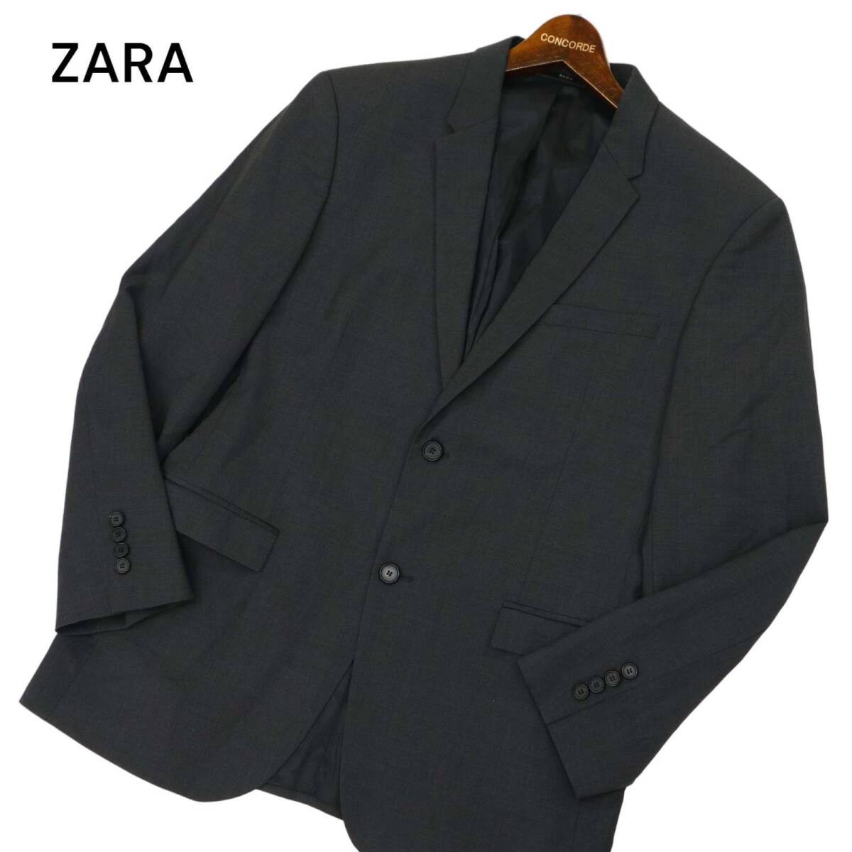 Yahoo!オークション - ZARA ザラ マン 通年 総裏 ウールブレンド 2B テ...