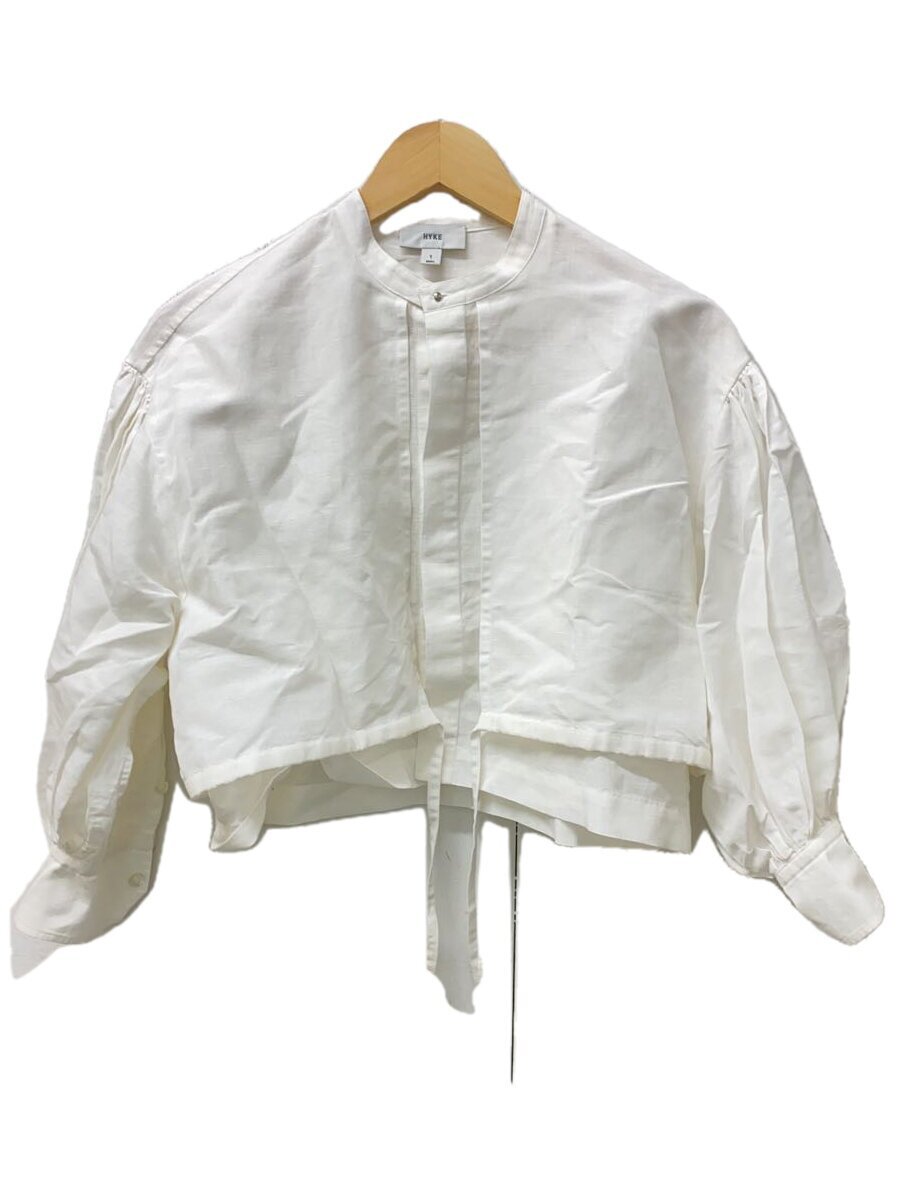 Yahoo!オークション - HYKE D2/7分袖ブラウス/1/リネン/WHT