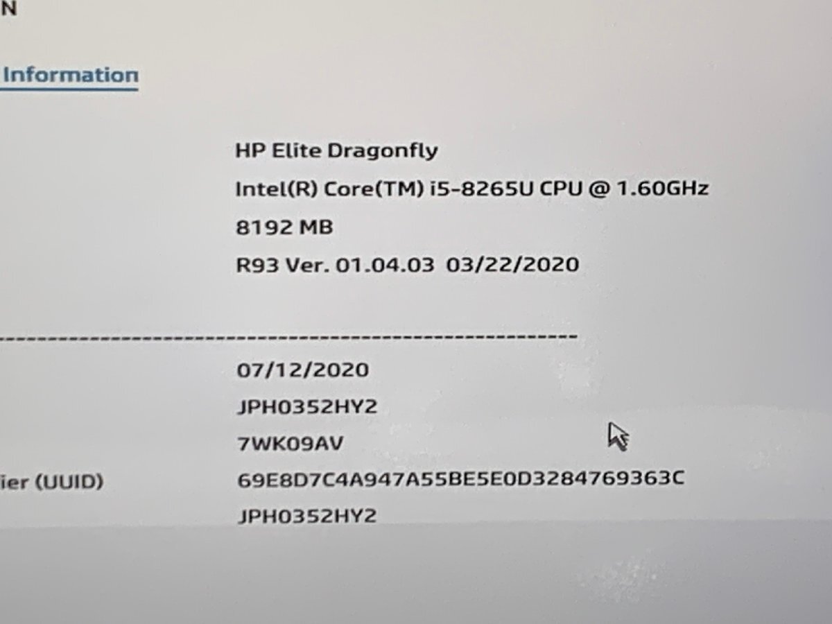 【樂淘letao】日本代購代標第一品牌－ノート / i5-8265U / 8GB / ストレージ無 / HP Elite Dragonfly / 1円～ / 13819-S /【ハード王】