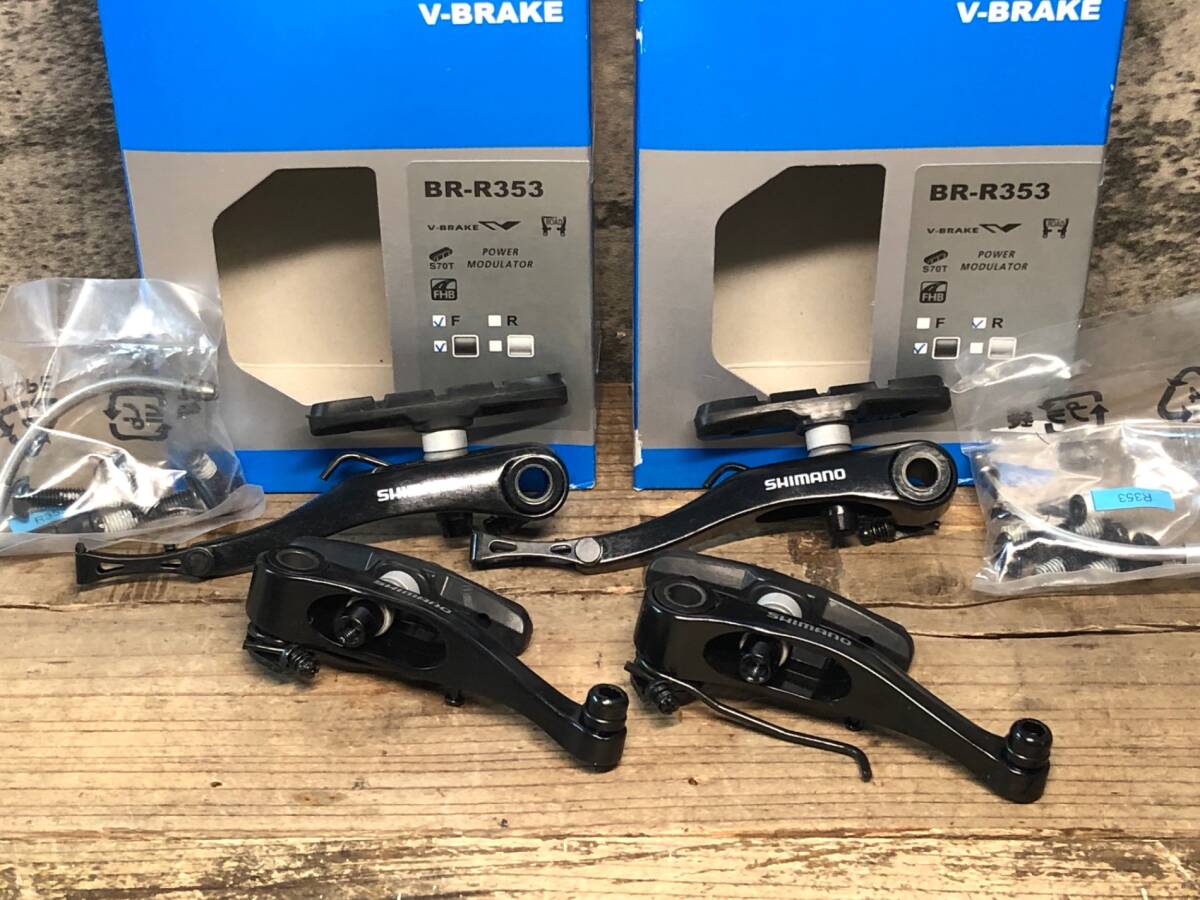 Yahoo!オークション - JB528 シマノ SHIMANO BR-R353 Vブレーキ 黒 前...