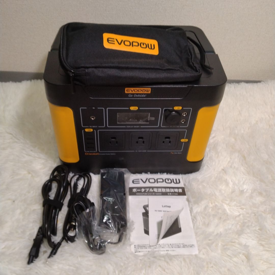 Yahoo!オークション - 美品 EVOPOW ポータブル電源 大容量 E1500 説明...