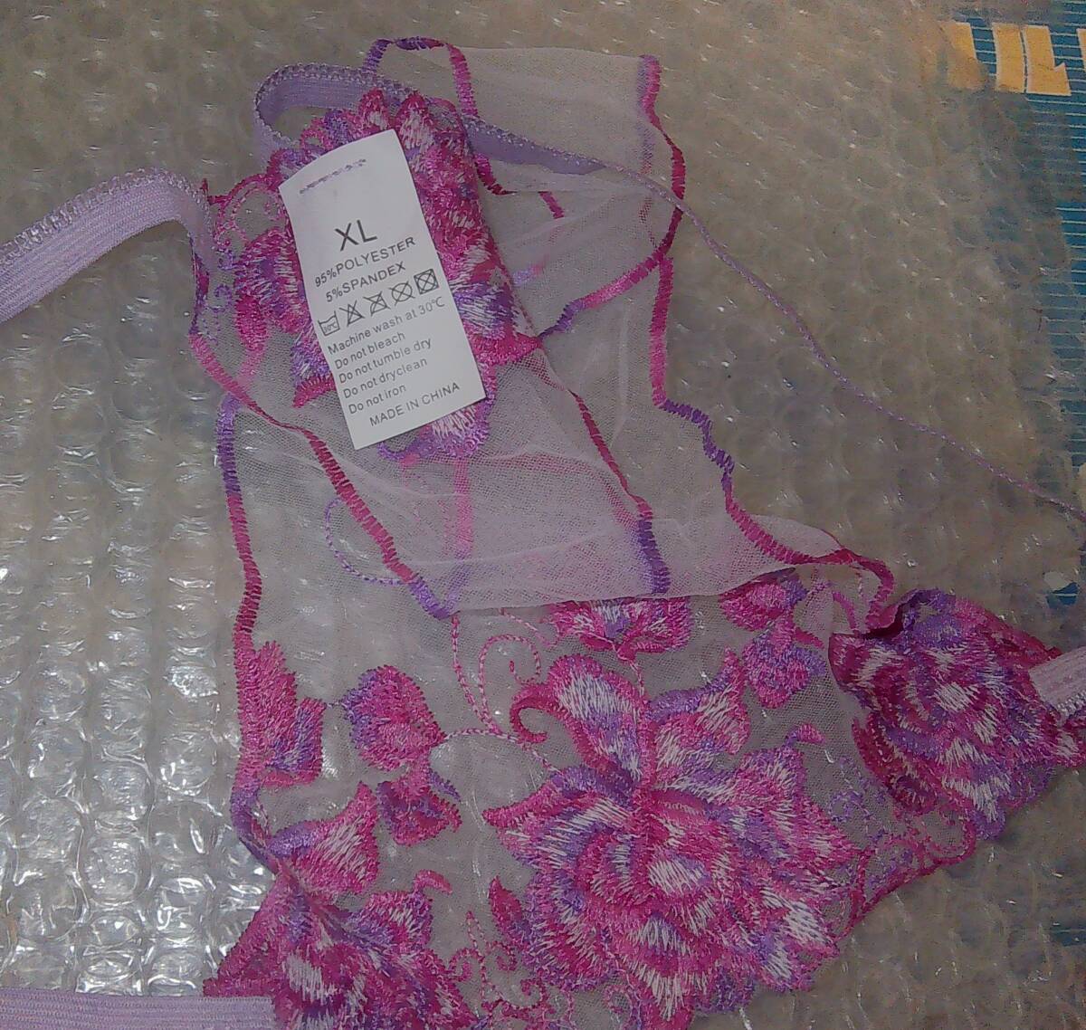 Yahoo!オークション - g079 直輸入 セクシー/極薄メッシュ 花柄刺繍レ...