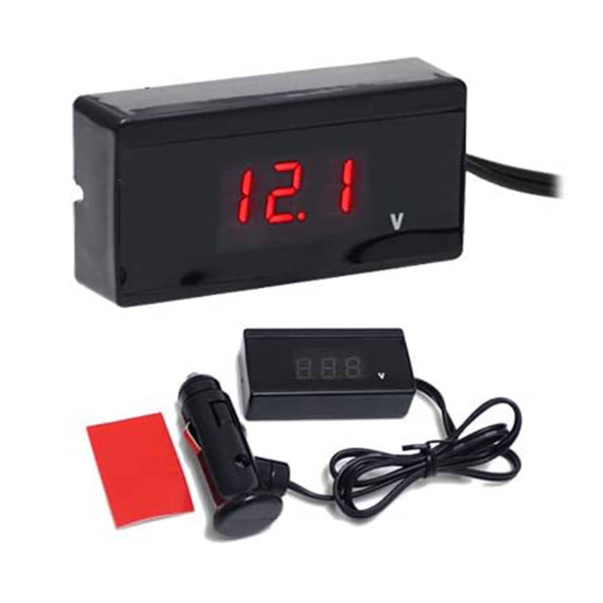 Yahoo!オークション - 車載用電圧測定器 車・バイク用電圧計 シガーラ...