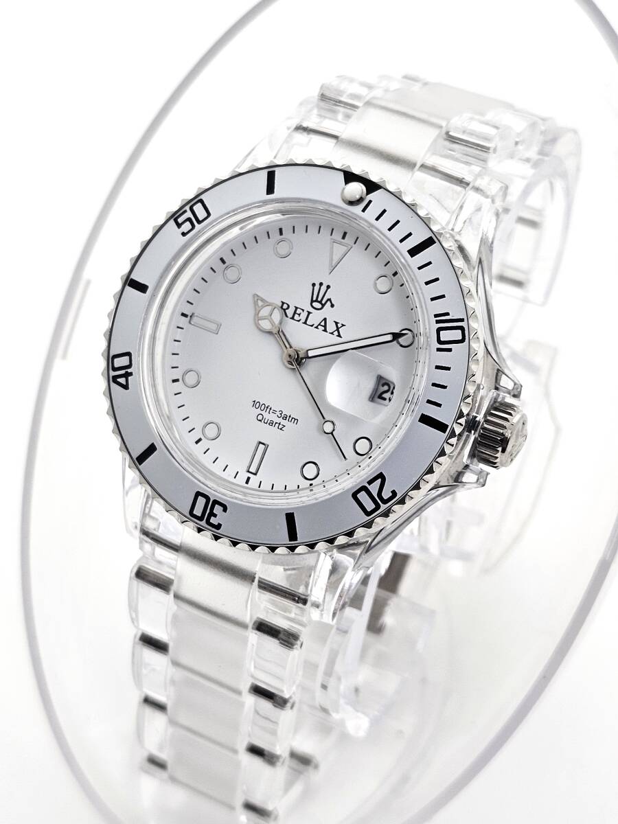 T4 RELAX リラックス 王冠ロゴ SUB17 腕時計 ダイバー 白サブ 白文字盤 24H回転ベゼル 世田谷ベース 所ジョージ サブマリーナー(3針＋カレンダー)｜売買されたオークション ...