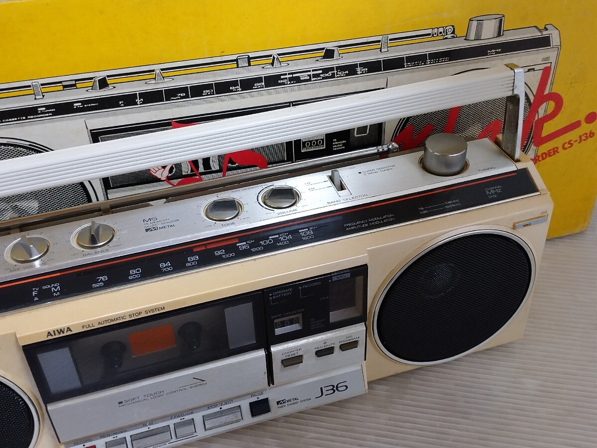 Yahoo!オークション - AIWA アイワ CS-J36 ラジカセ 昭和レトロ 元箱 ...