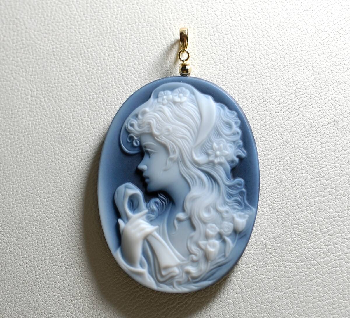 Yahoo!オークション - ￥100～K18繊細な描写彫り美しい メノウカメオ40...