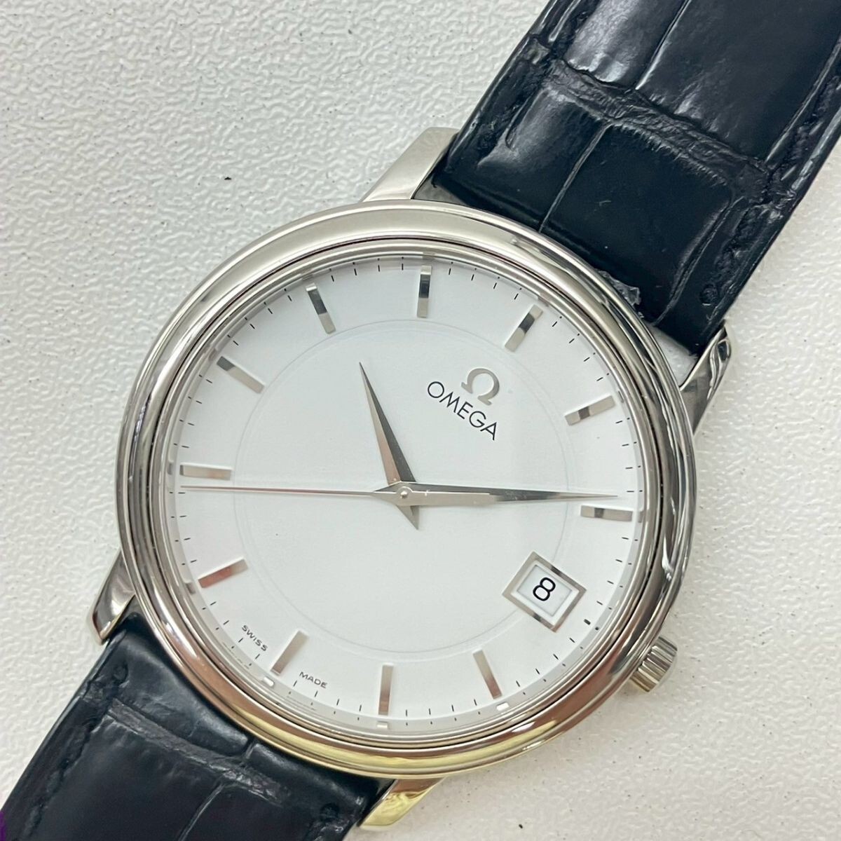 Yahoo!オークション - F049-P2-614 【電池交換済み/稼働】 OMEGA Ω オ...