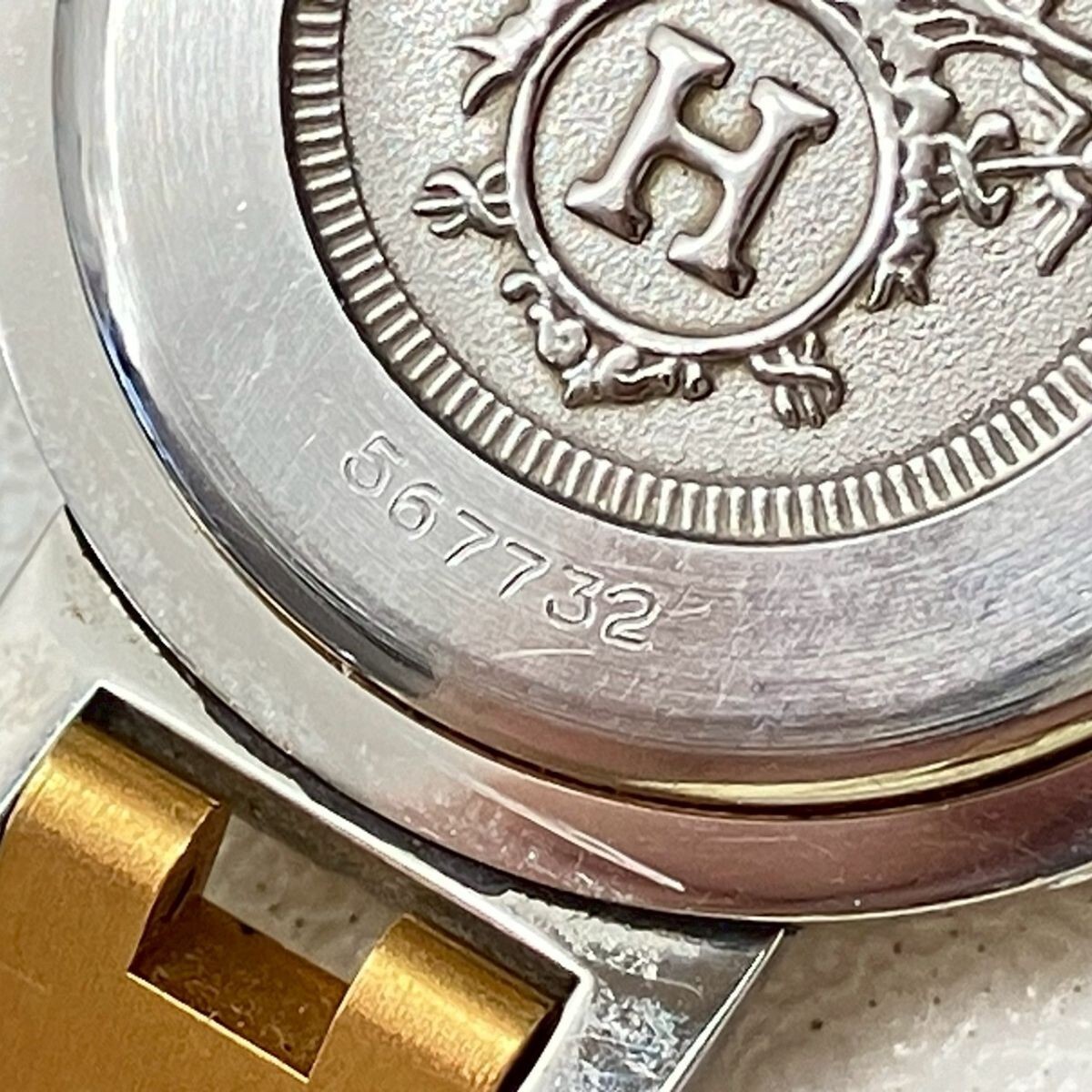 Yahoo!オークション - H015-SG6-904 HERMES エルメス レディース腕時計...