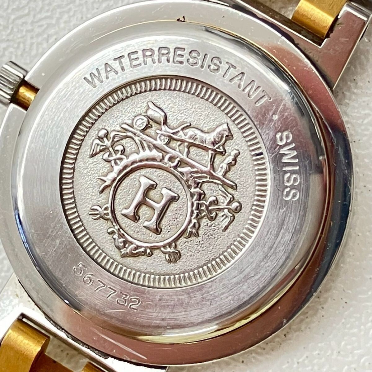 Yahoo!オークション - H015-SG6-904 HERMES エルメス レディース腕時計...