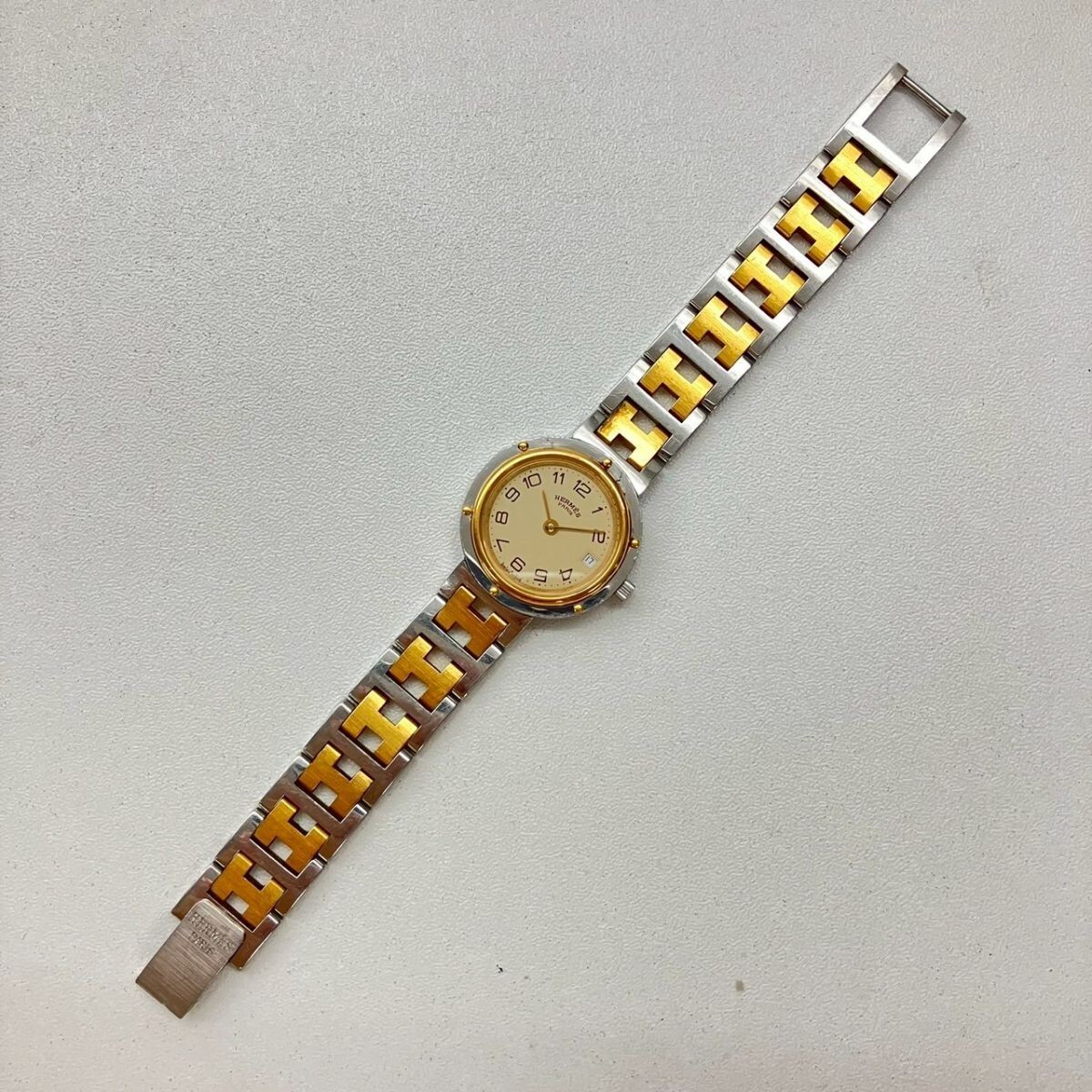 Yahoo!オークション - H015-SG6-904 HERMES エルメス レディース腕時計...