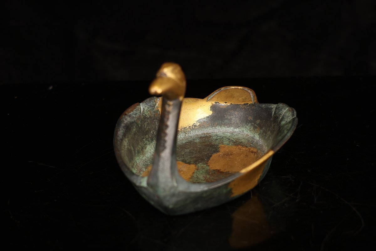 珍品堂 1円から I037-V08 置物 秦蔵六造 共箱 塗金銅 瑞鳥 工芸品 床置 古美術 骨董品 アンティーク 昭和レトロ(中古)のオークション落札情報