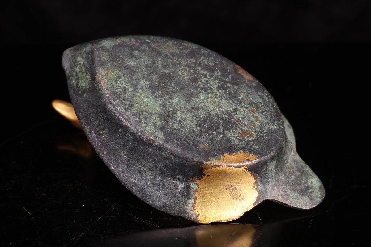 珍品堂 1円から I037-V08 置物 秦蔵六造 共箱 塗金銅 瑞鳥 工芸品 床置 古美術 骨董品 アンティーク 昭和レトロ(中古)のオークション落札情報