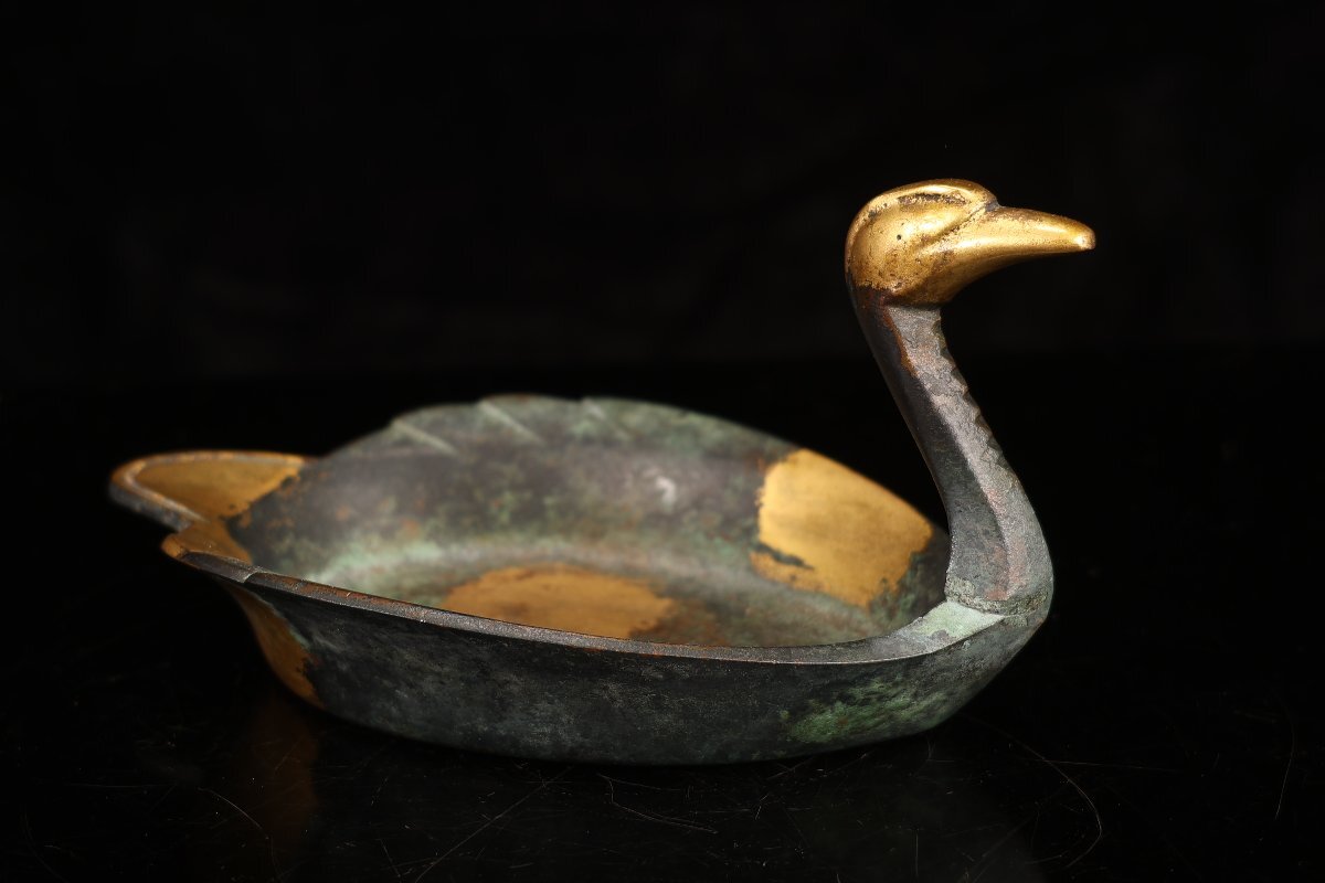 珍品堂 1円から I037-V08 置物 秦蔵六造 共箱 塗金銅 瑞鳥 工芸品 床置 古美術 骨董品 アンティーク 昭和レトロ(中古)のオークション落札情報