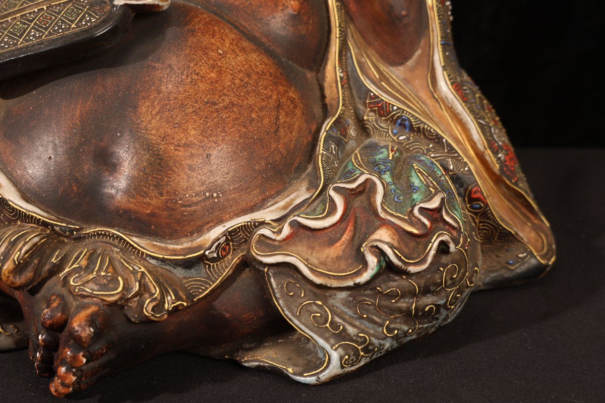 Yahoo!オークション - 【珍品堂】1円から S23-V09 置物 布袋様 仏像 銅...