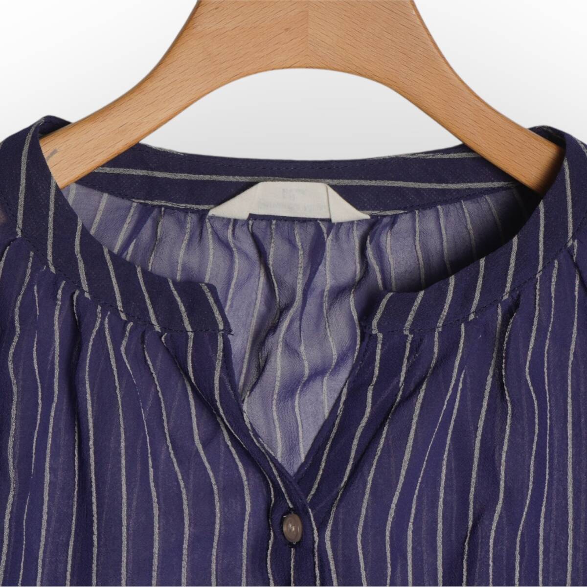 Yahoo!オークション - 100円＠J413@ Samansa Mos2 ストライプ ギャザー...