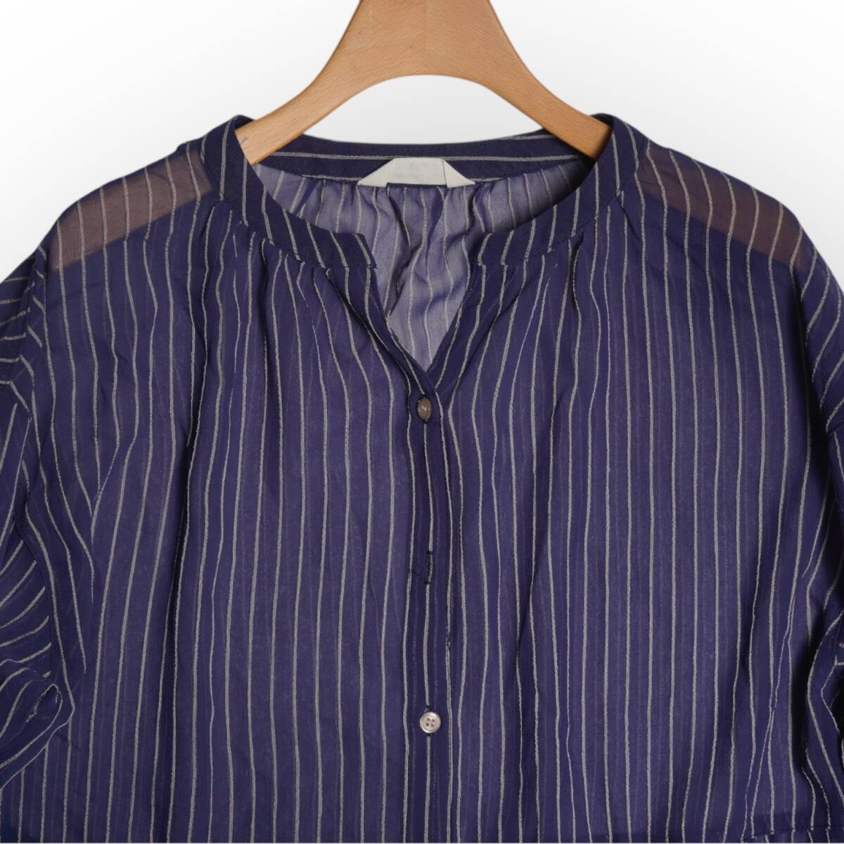 Yahoo!オークション - 100円＠J413@ Samansa Mos2 ストライプ ギャザー...