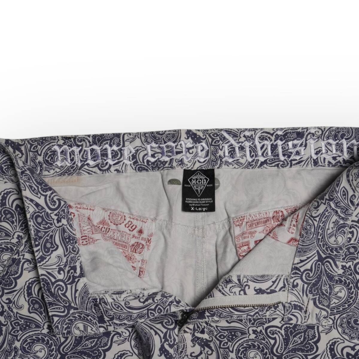 Yahoo!オークション - 100円＠J435@ MCD ペイズリー ショートパンツ XL...