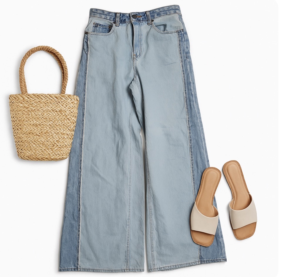 Yahoo!オークション - 100円＠J316@ リメイク 古着 デニムパンツ ワイ...