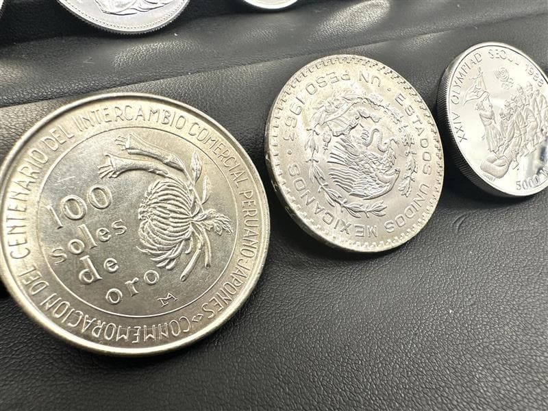 Yahoo!オークション - ♯35466A 外国銭 銀貨 8枚 122g オリンピック ウ...