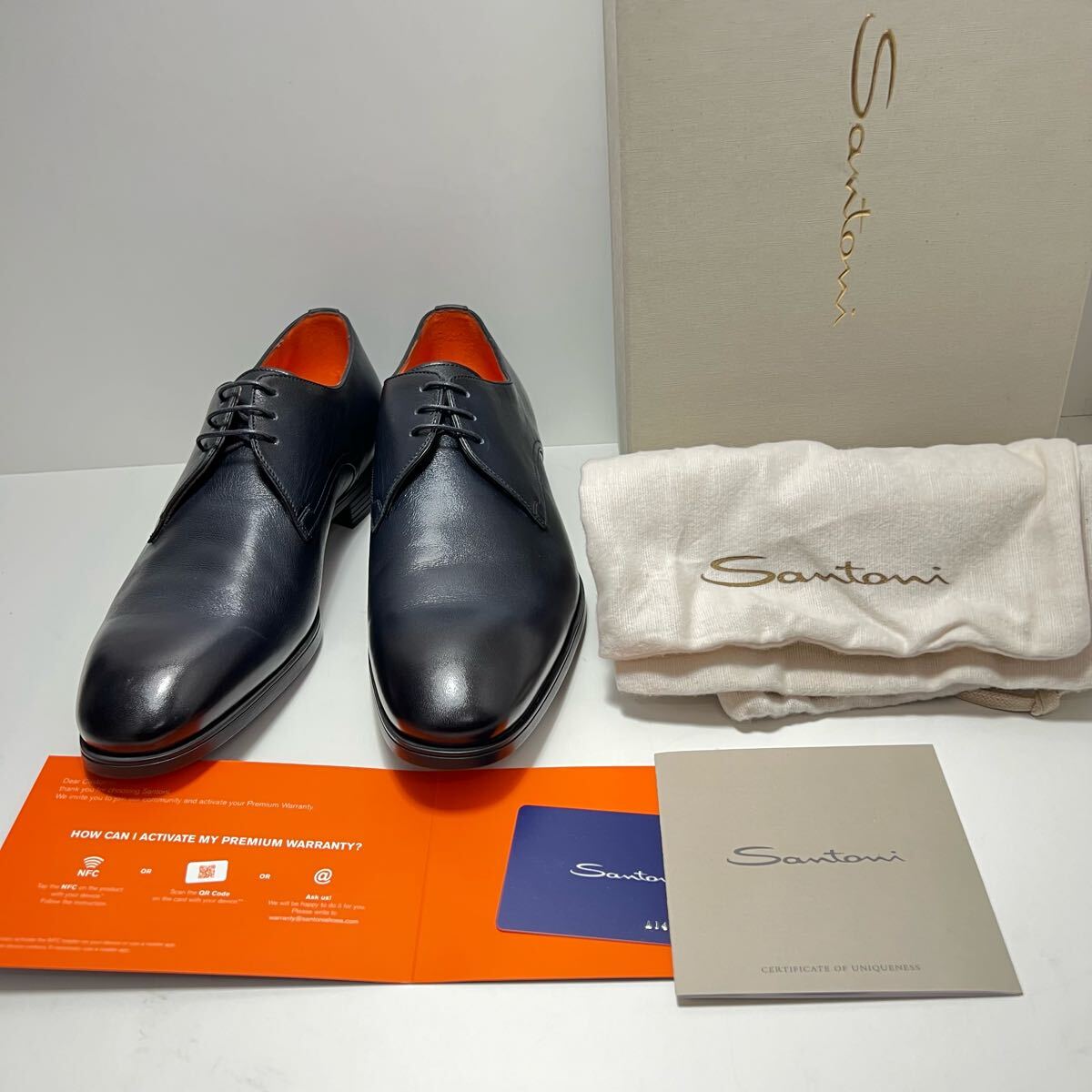 Yahoo!オークション - 新品UK6 US7 サントーニ レザーシューズ 592s ダ...