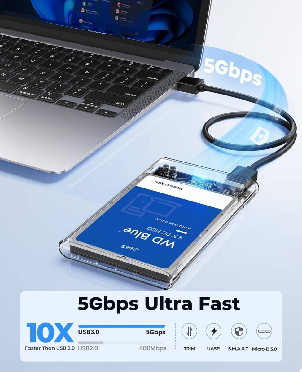 Yahoo!オークション - OY128 ORICO 2.5インチ HDD / SSD ケース USB3.0...