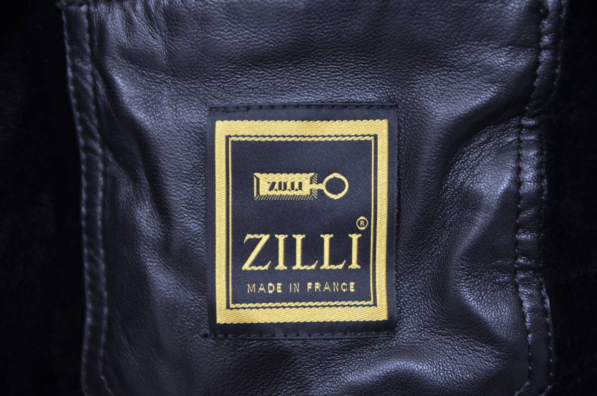 Yahoo!オークション - ZILLI ジリ ジリー ミンク 衿 ムートン レザー ...