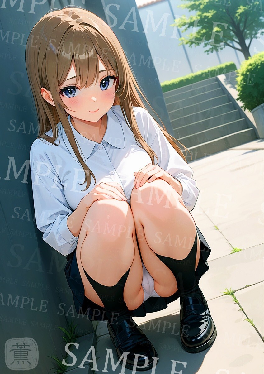 Yahoo!オークション - 5848【かおる】パンチラ オリジナル A4 アート ...