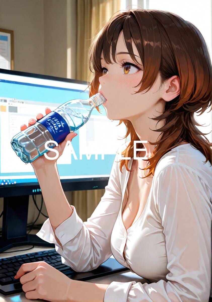 Yahoo!オークション - 1点限り A4ポスター 美女 OL オフィス アニメ AI...