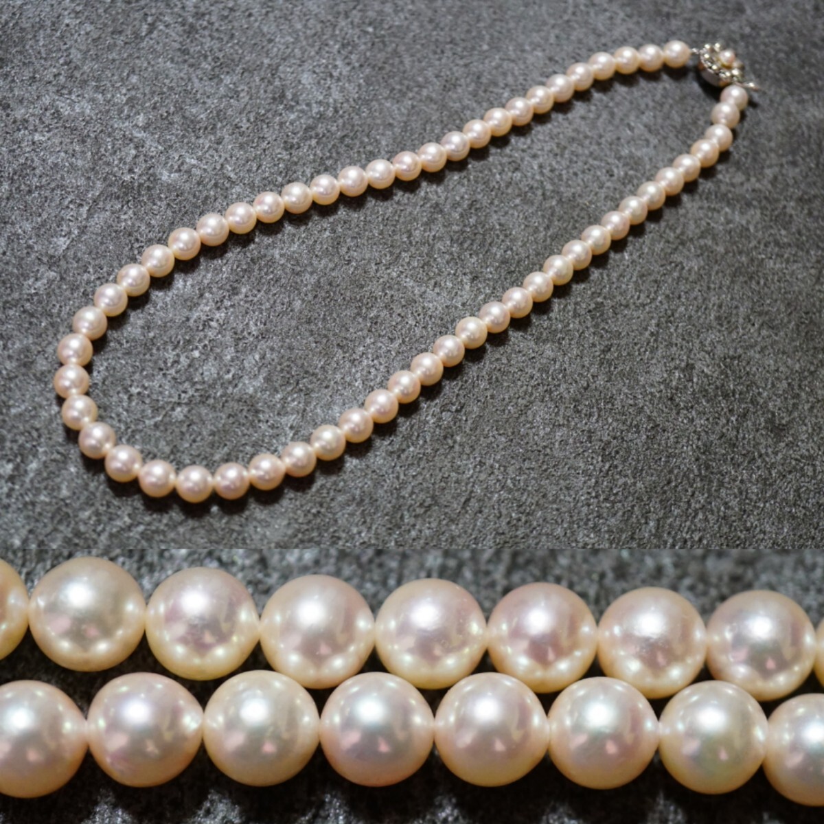 Yahoo!オークション - x27 アコヤ真珠 7.1㎜ 本真珠 パール ネックレス...