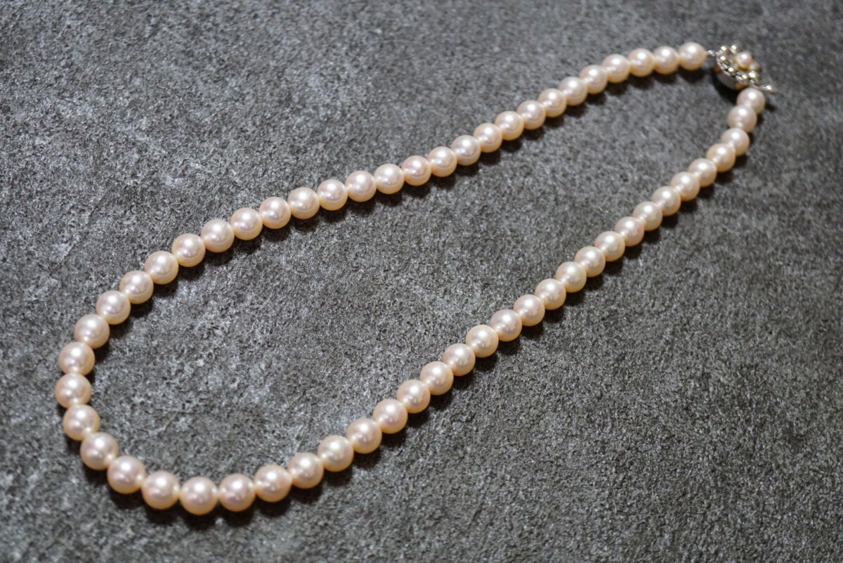 Yahoo!オークション - x27 アコヤ真珠 7.1㎜ 本真珠 パール ネックレス...