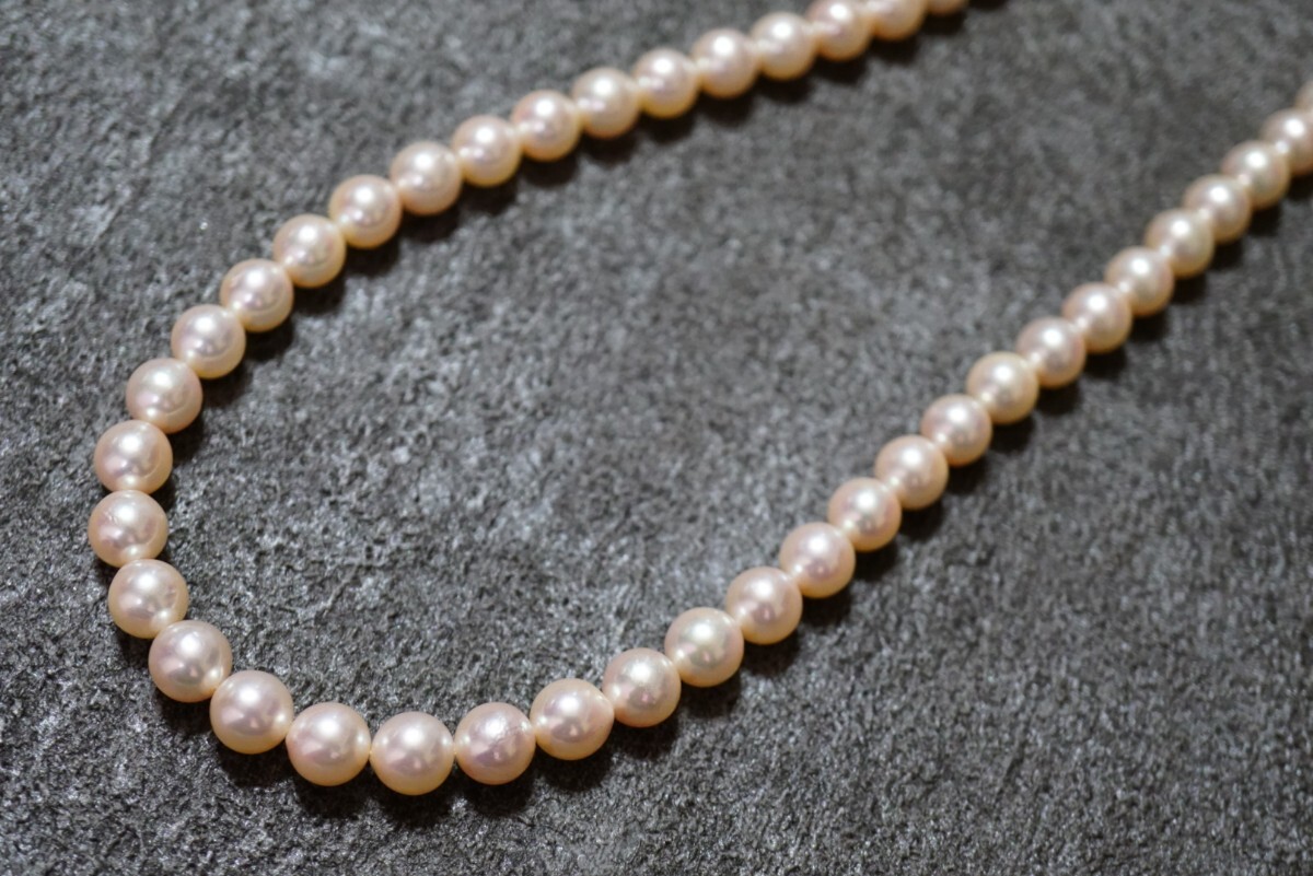 Yahoo!オークション - x27 アコヤ真珠 7.1㎜ 本真珠 パール ネックレス...