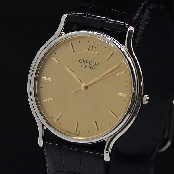 Yahoo!オークション - 1円 保/箱付 稼働 セイコー クレドール 8J81-6A3...