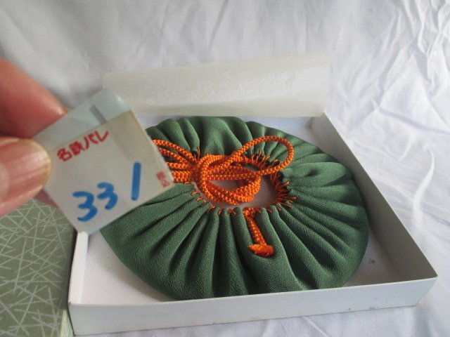 Yahoo!オークション - K331送料無料【巾着 縮緬 ちりめん 緑 未使用】...