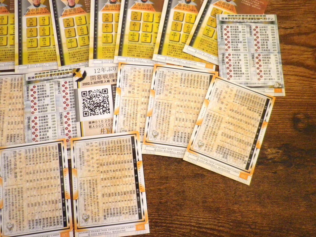 Yahoo!オークション - BBM ベースボールカード 2005 阪神タイガース プ...