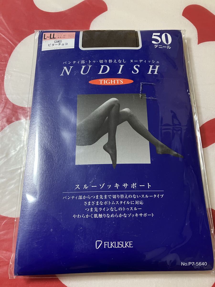 Yahoo!オークション - fukusuke nudish tights L-LL ビターチョコ 50デ...