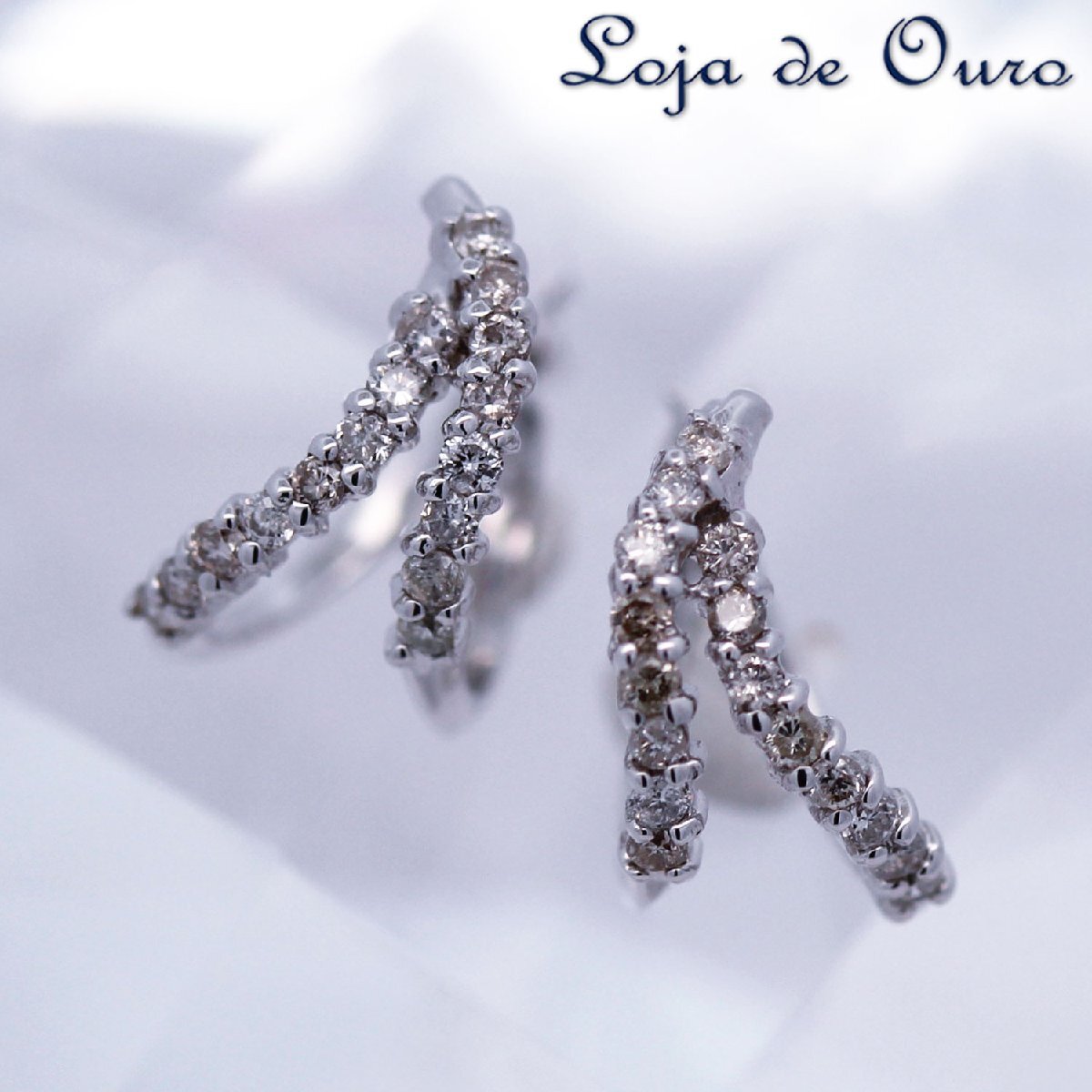 Yahoo!オークション - ダイヤモンド0.20ct K14WG おしゃれ デザイン 4...