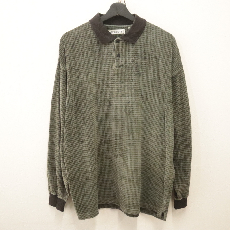 Yahoo!オークション - P991 90sビンテージ IMPRINTS 長袖ポロシャツ ベ...