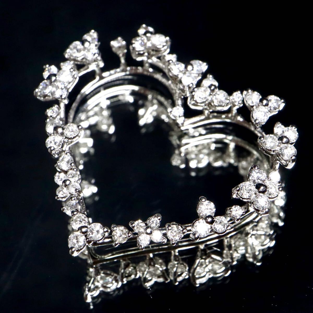 Yahoo!オークション - K14WG 0.9ct 天然ダイヤモンドペンダントトップ ...