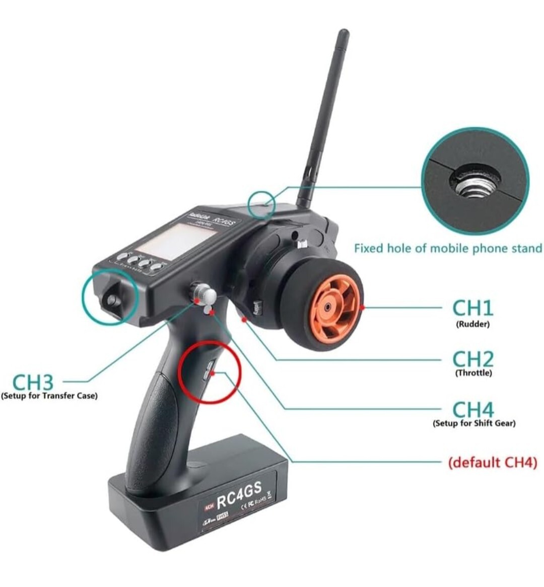 Yahoo!オークション - Radiolink RC4GS 2.4G 5CH RCカー用送信機 プロ...