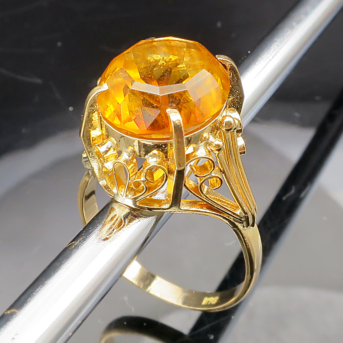 Yahoo!オークション - K18 5.30g 15号 イエローゴールド ゴールド 石付...