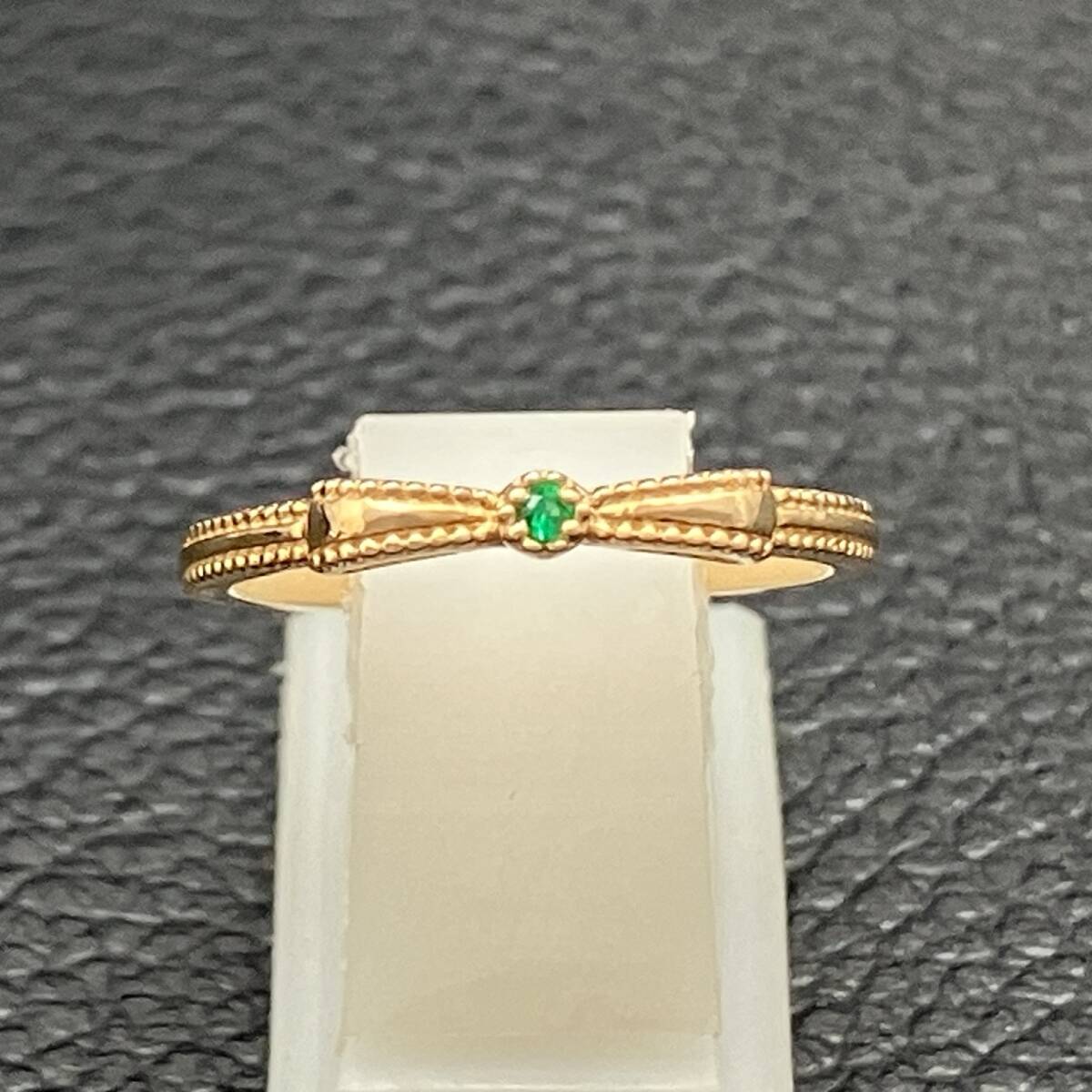 Yahoo!オークション - リボン モチーフ デザイン リング K10 6.5号 1.2...