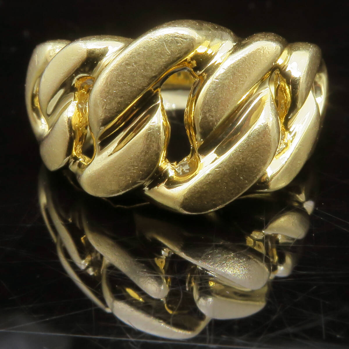 Yahoo!オークション - K18 3.60g 8.5号くらい イエローゴールド ゴール...