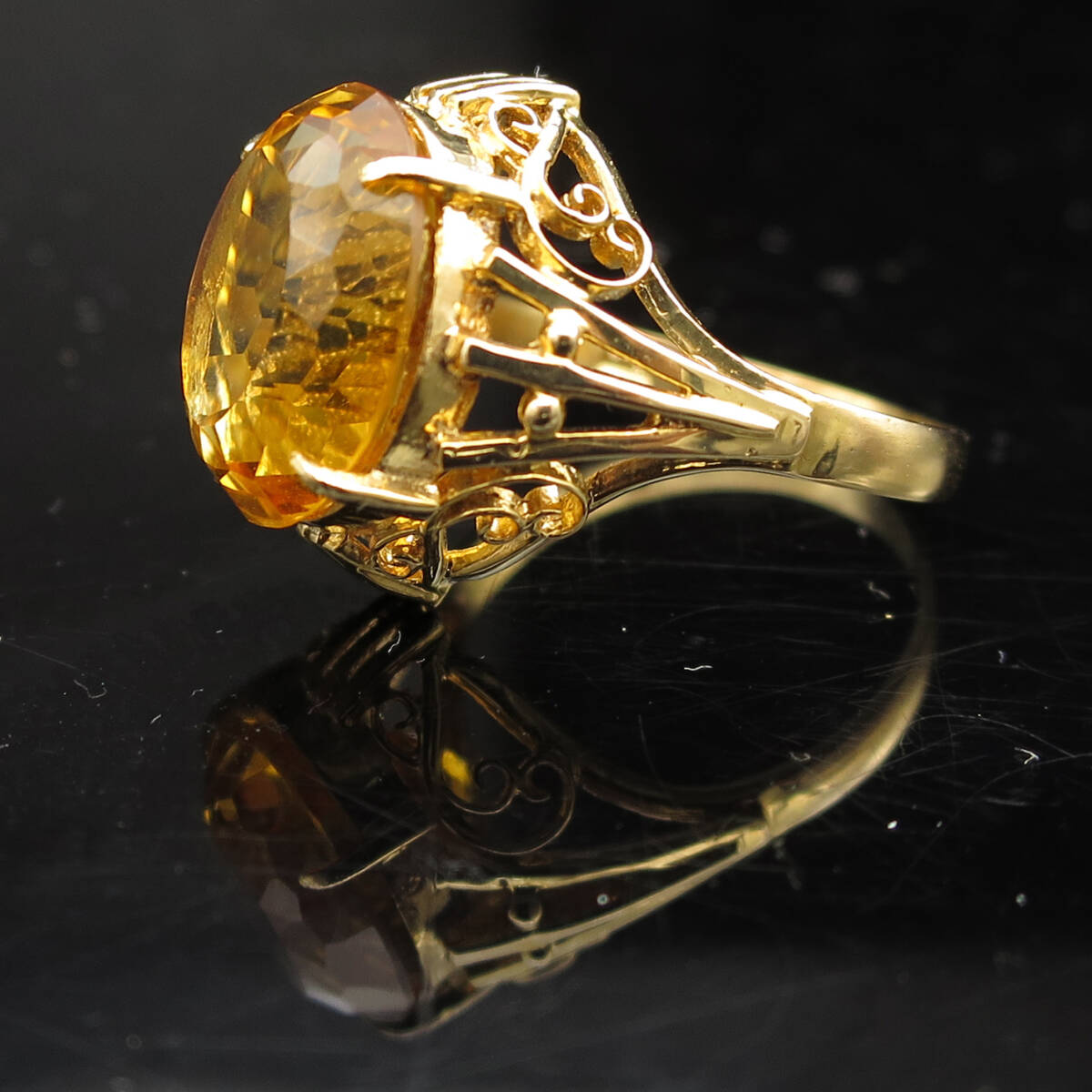 Yahoo!オークション - K18 4.60g 11号 指輪 イエローゴールド ゴールド...