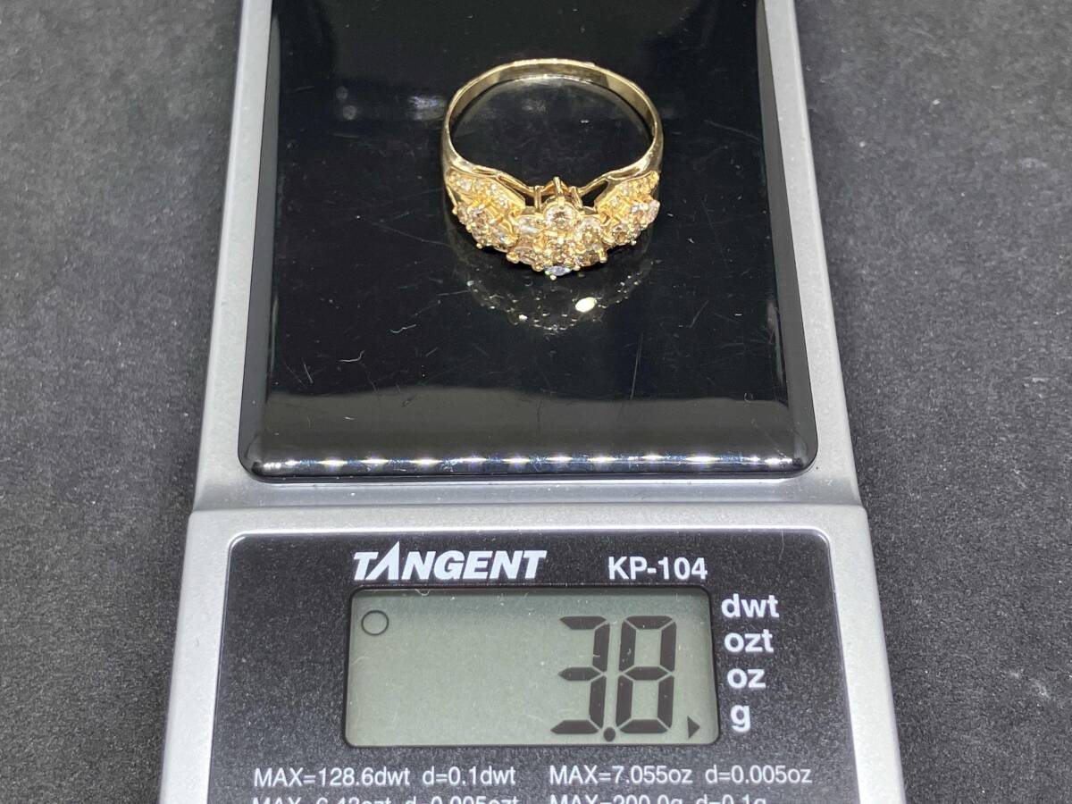 Yahoo!オークション - 仕上済み K18 ダイヤモンド デザインリング 3.8g...